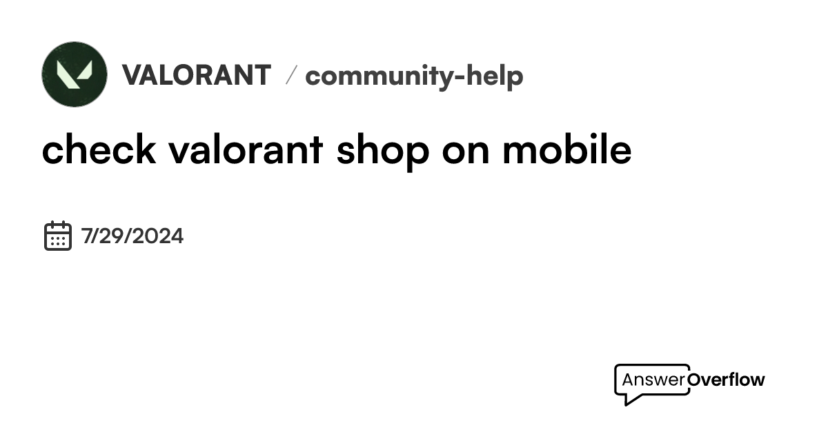 check valorant shop on mobile? - VALORANT