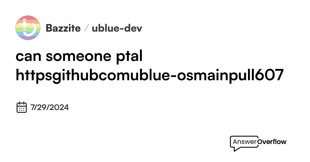 can someone ptal: https://github.com/ublue-os/main/pull/607 - Universal Blue