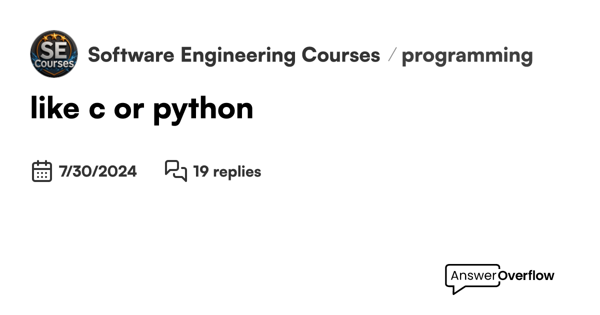 like c# or python - Software Engineering Courses (SECourses)