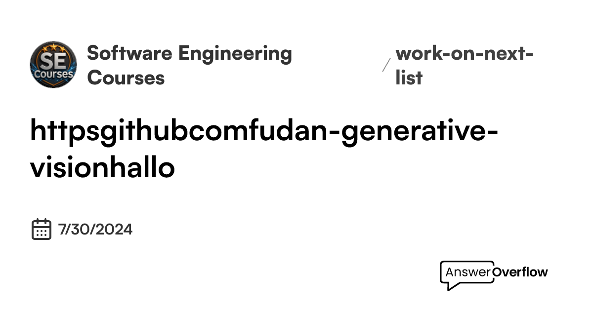https://github.com/fudan-generative-vision/hallo - Software Engineering Courses (SECourses)