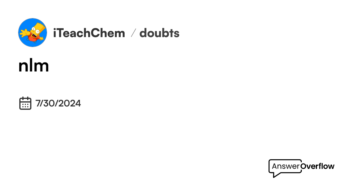 nlm - iTeachChem