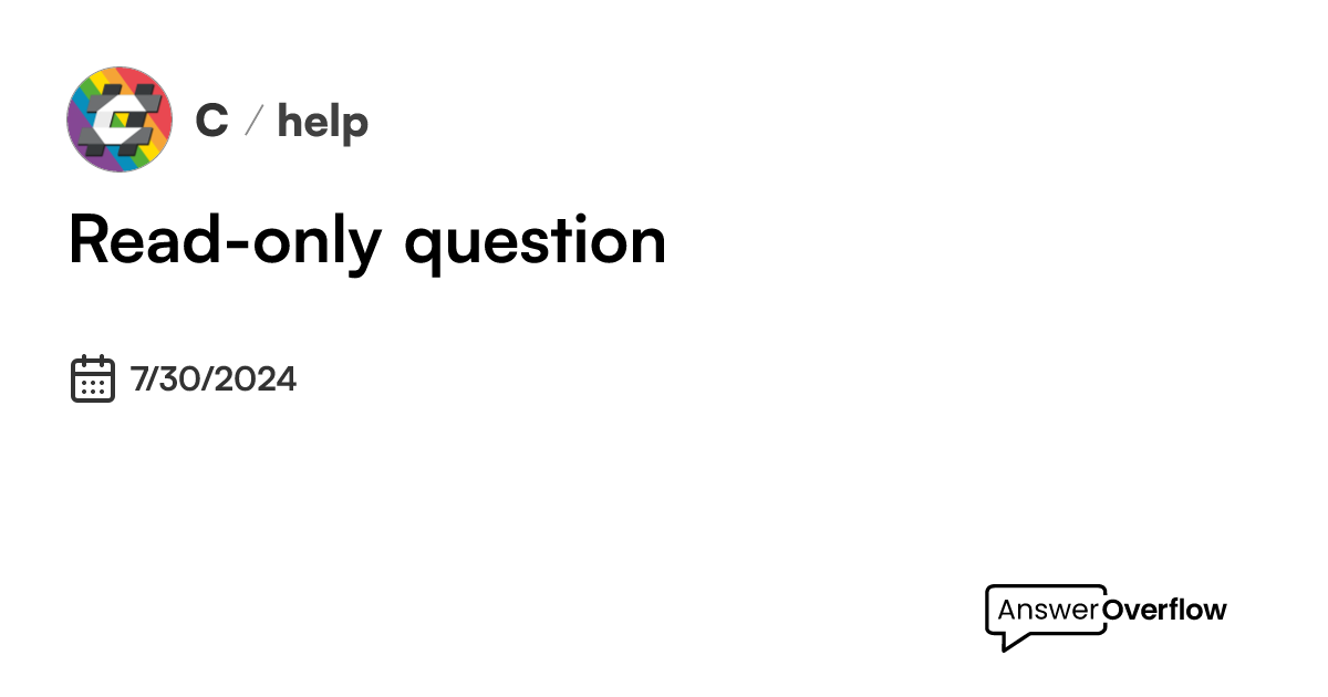 Read-only question - C#