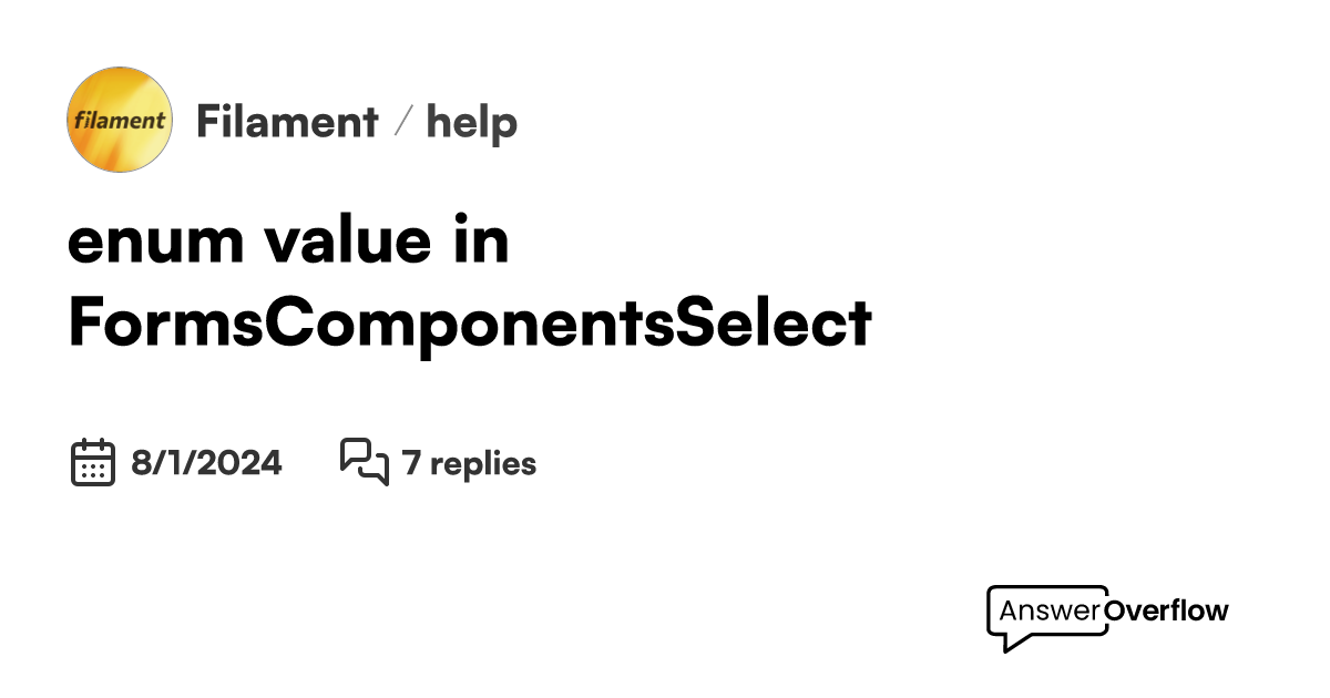enum value in Forms\Components\Select - Filament