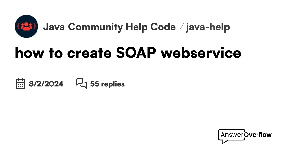 How To Create Soap Webservice Java Community Help Code Learn