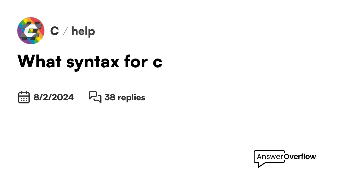 What syntax for c#? - C#