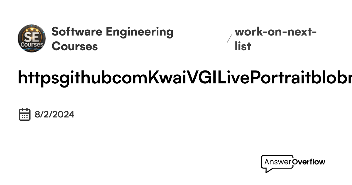 https://github.com/KwaiVGI/LivePortrait/blob/main/assets/docs/changelog/2024-08-02.md - Software ...