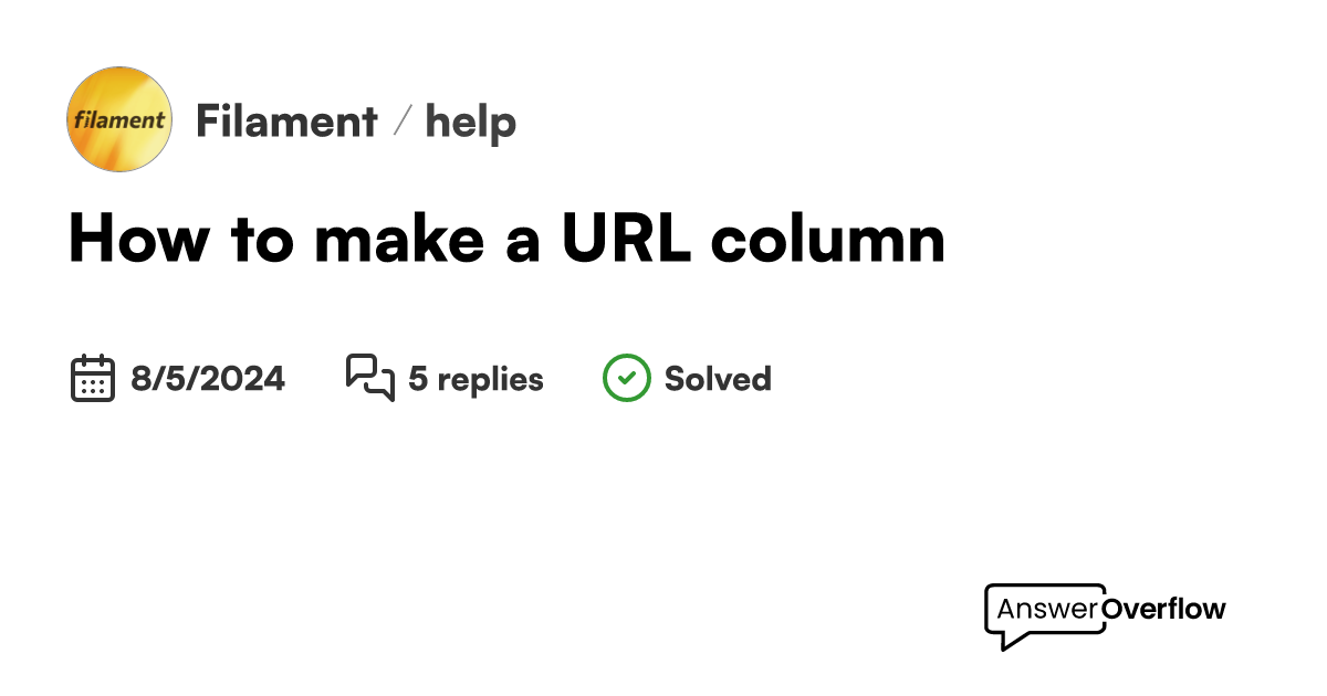 How to make a URL column? - Filament
