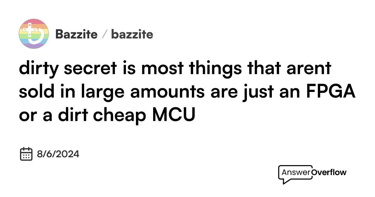 dirty secret is most things that aren't sold in large amounts are just ...