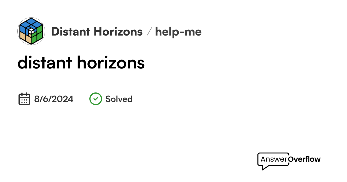 distant horizons - Distant Horizons