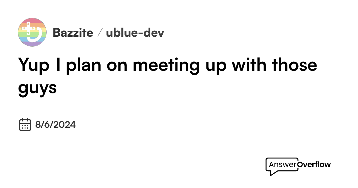 Yup! I plan on meeting up with those guys. - Universal Blue