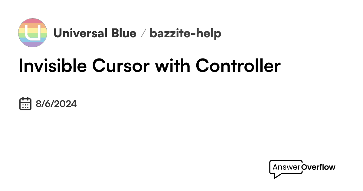 Invisible Cursor with Controller - Universal Blue