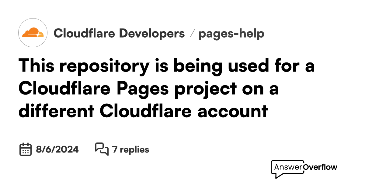 This repository is being used for a Cloudflare Pages project on a different Cloudflare account ...