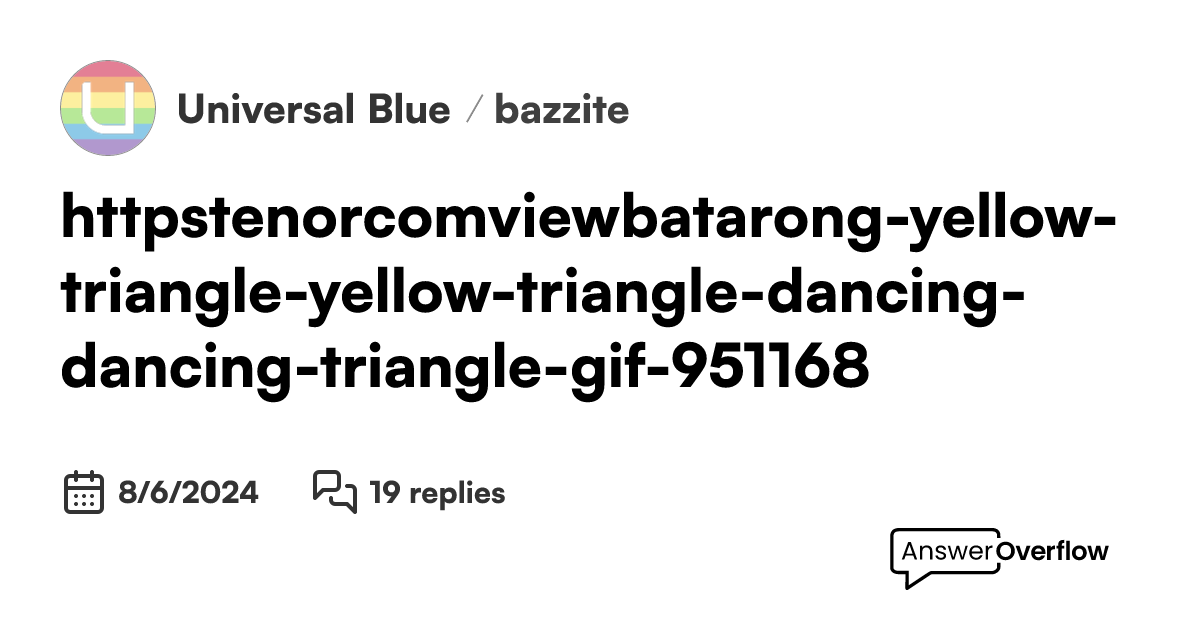 https://tenor.com/view/batarong-yellow-triangle-yellow-triangle-dancing ...