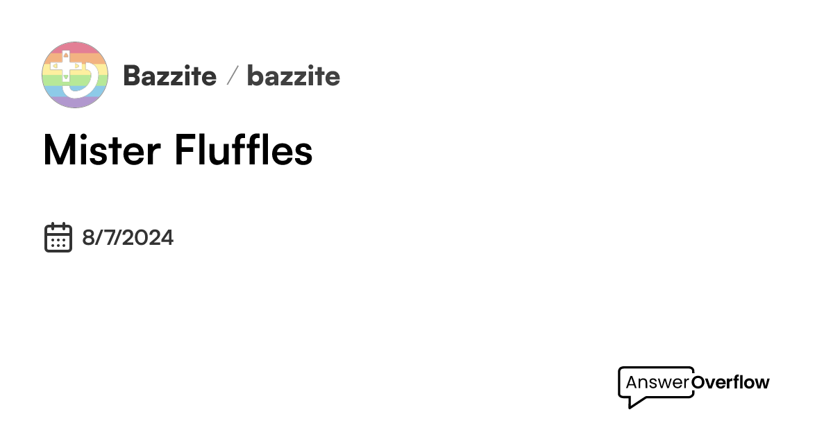 @Mister Fluffles - Universal Blue