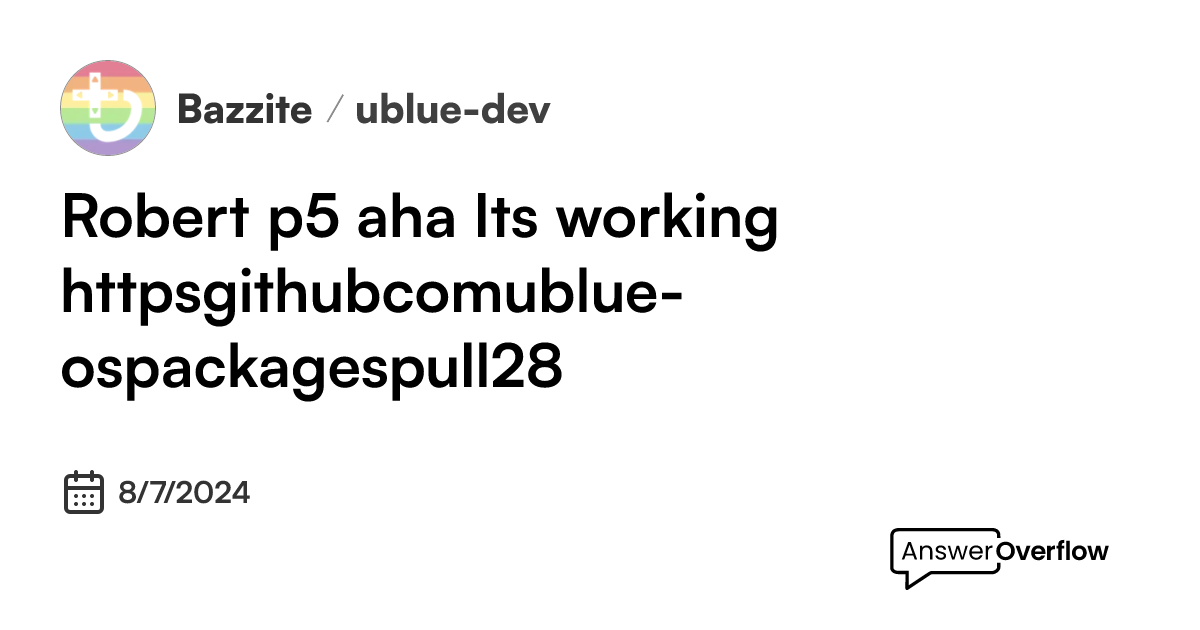 @Robert (p5) aha! It's working! https://github.com/ublue-os/packages/pull/28 - Bazzite