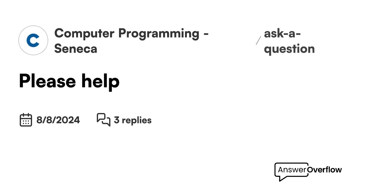 Please help - Computer Programming - Seneca Polytechnic College