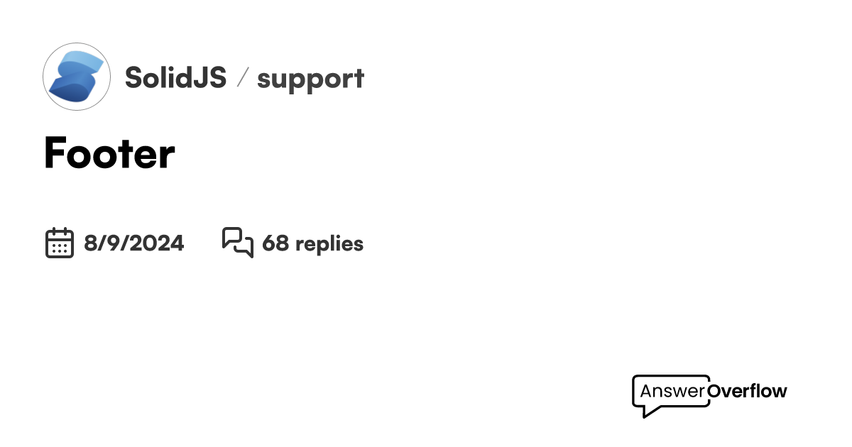 Footer - SolidJS