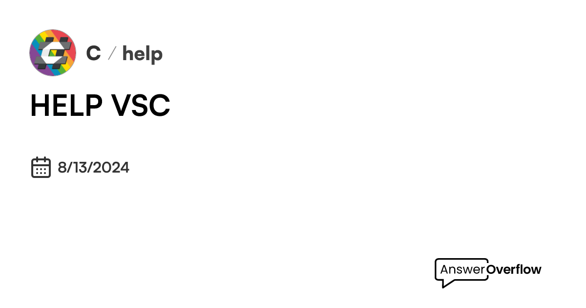 HELP VSC - C#