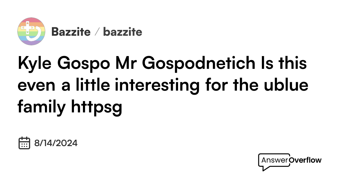 @Kyle Gospo Mr. Gospodnetich? Is this even a little 🤏 interesting for the ublue family? https ...