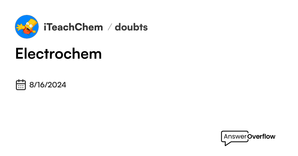 Electrochem - iTeachChem
