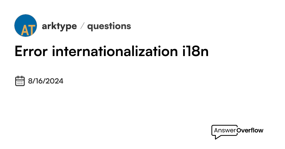 Error internationalization (i18n) - arktype