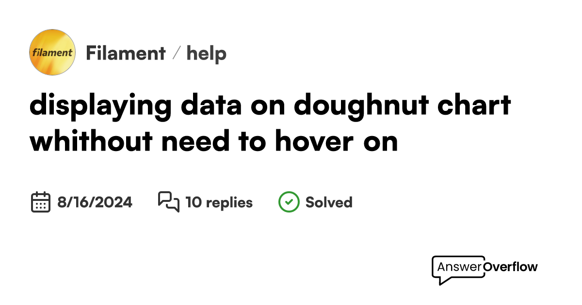 displaying data on doughnut chart whithout need to hover on - Filament