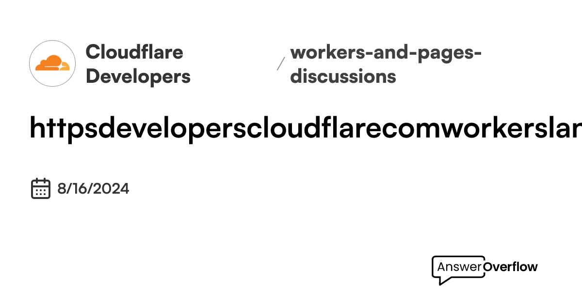 Cloudflare Developers