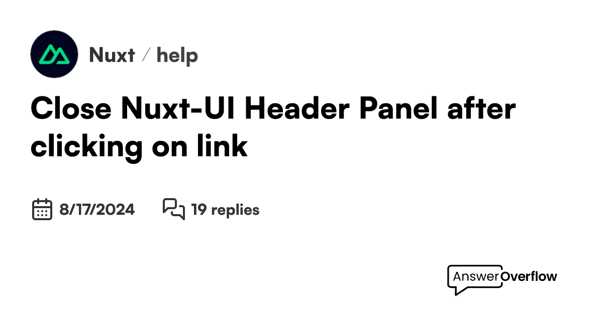Close Nuxt-UI Header Panel after clicking on link - Nuxt