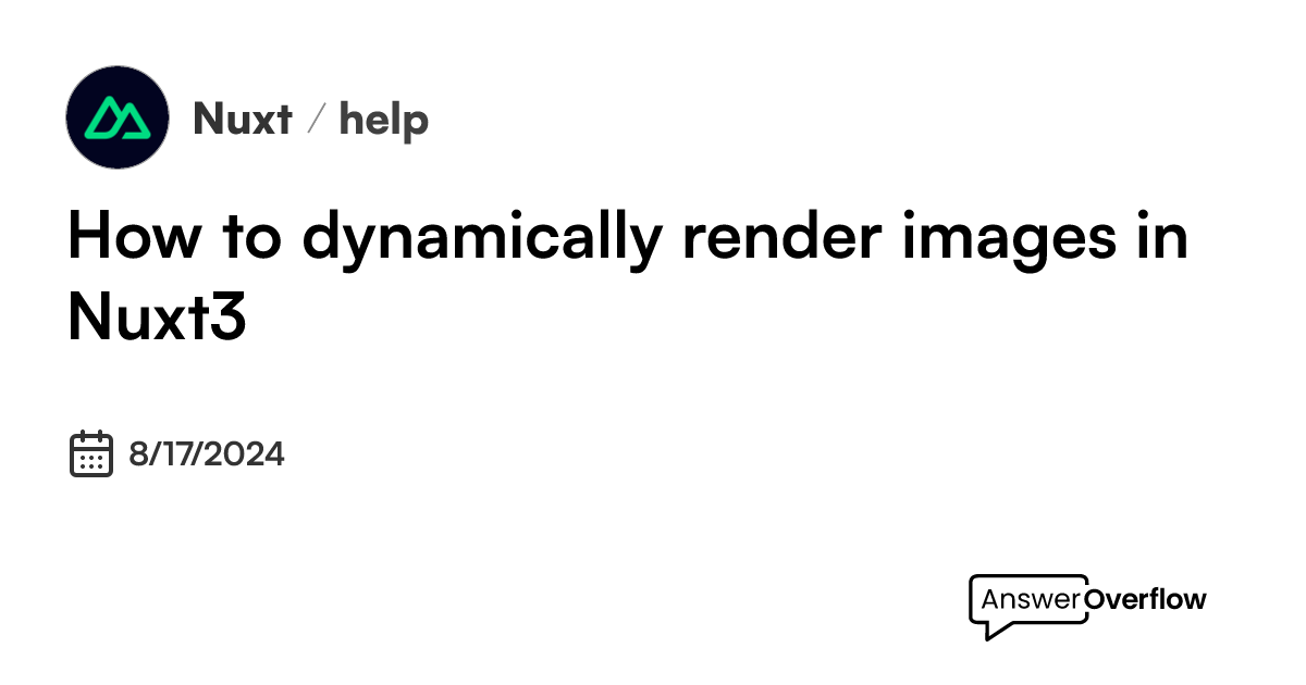 How to dynamically render images in Nuxt3 - Nuxt