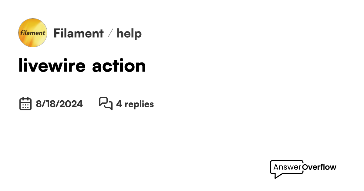 livewire action - Filament