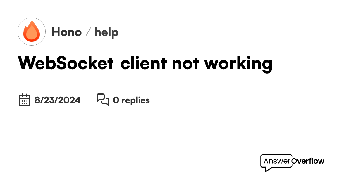 Websocket Client Not Working Hono 