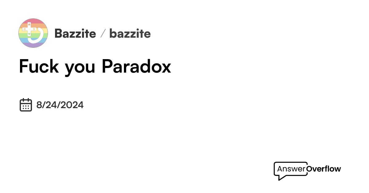 Fuck you Paradox - Universal Blue