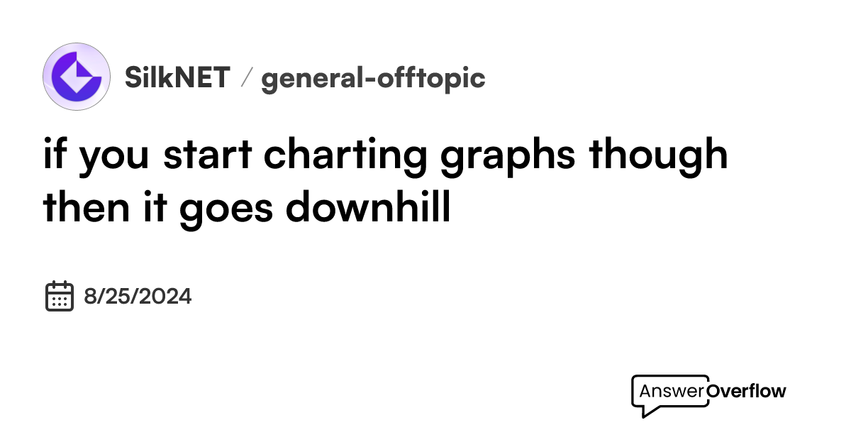 if you start charting graphs though then it goes downhill - Silk.NET