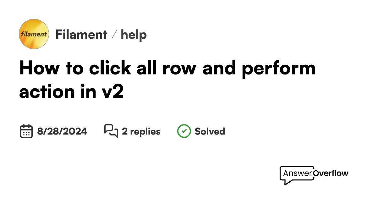 How to click all row and perform action in v2? - Filament