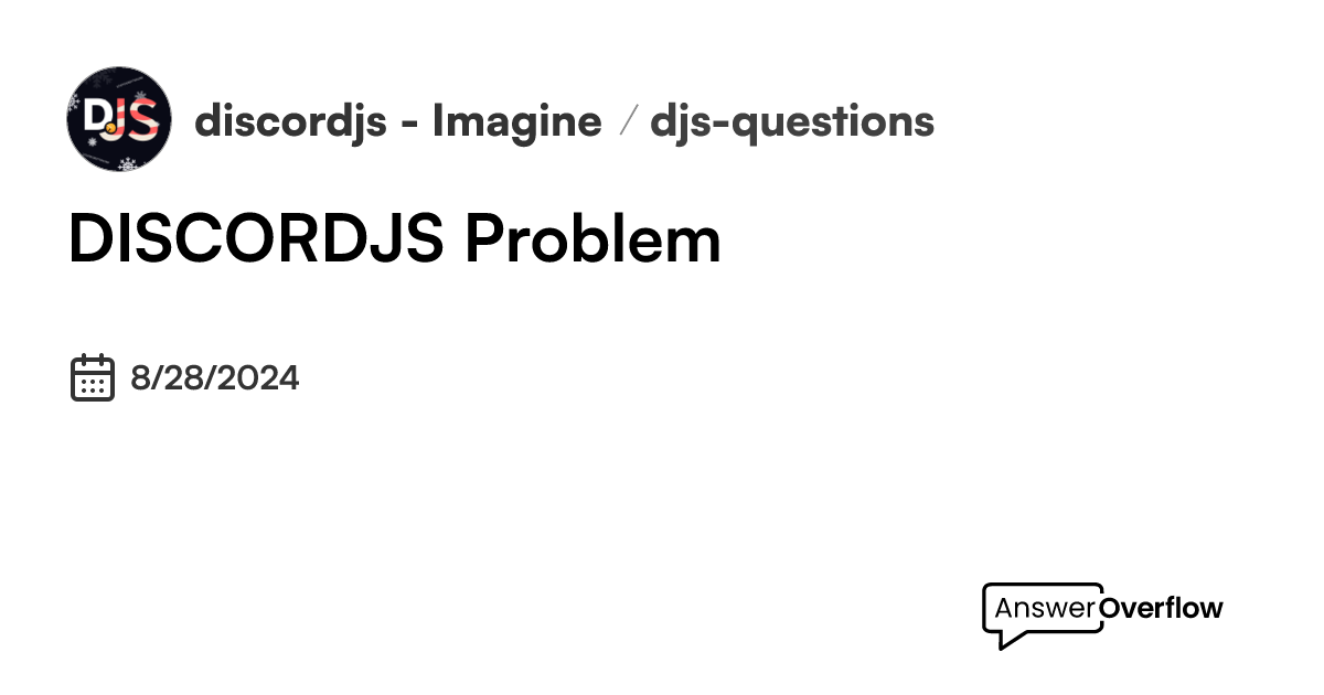 DISCORD.JS Problem - discord.js - Imagine an app