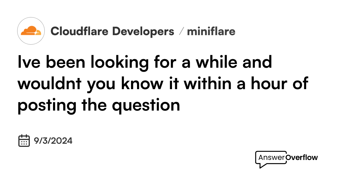 I've been looking for a while and wouldn't you know it... within a hour of posting the question ...