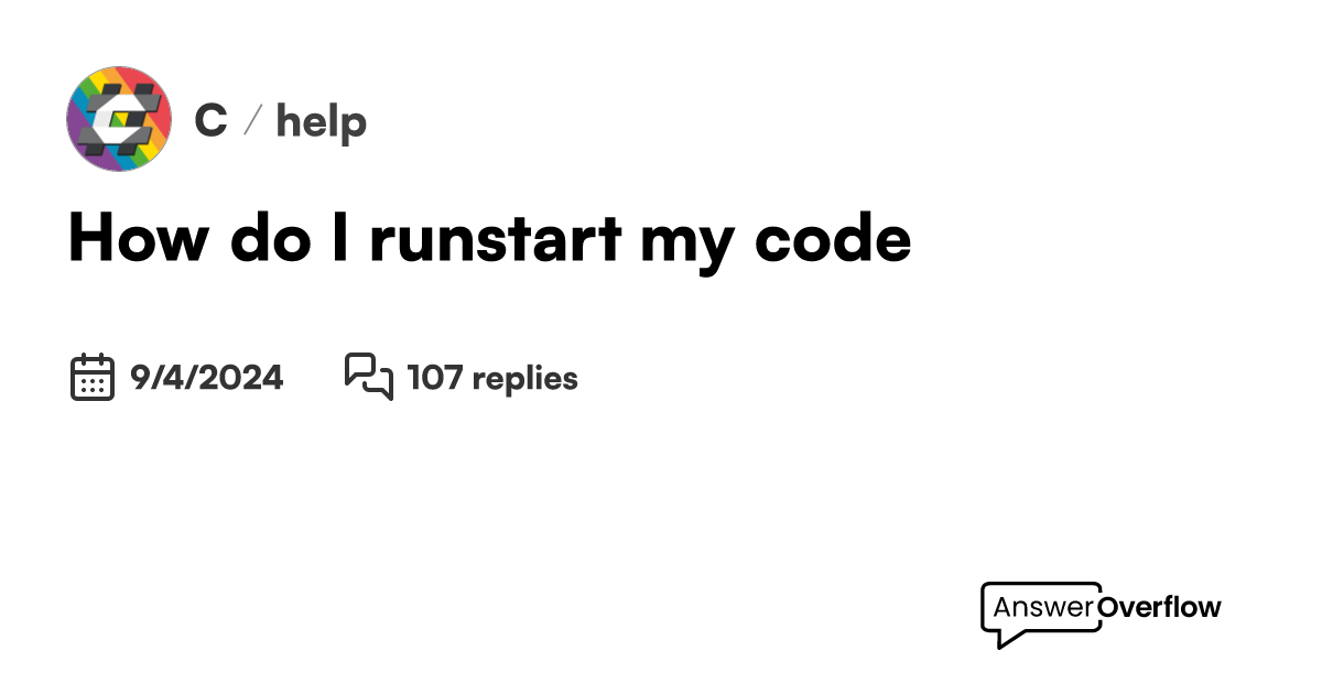 How do I run/start my code? - C#