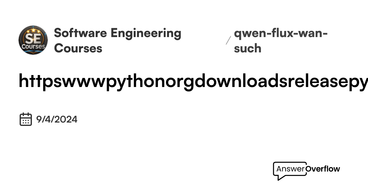 https://www.python.org/downloads/release/python-31011/ - Software Engineering Courses (SECourses)