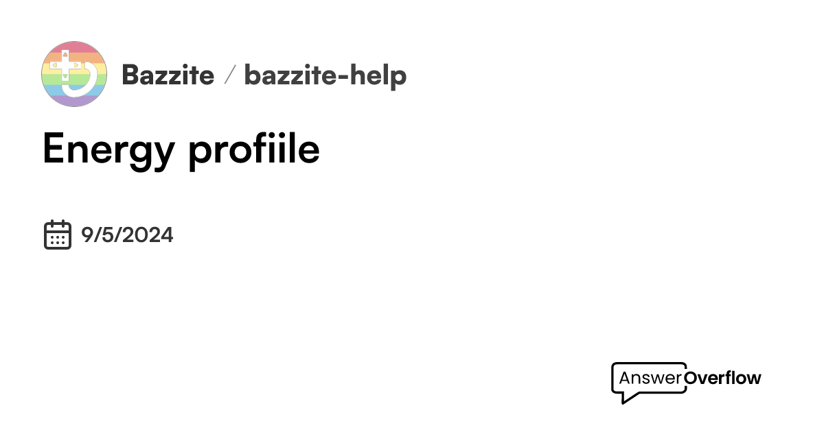 Energy profiile - Universal Blue