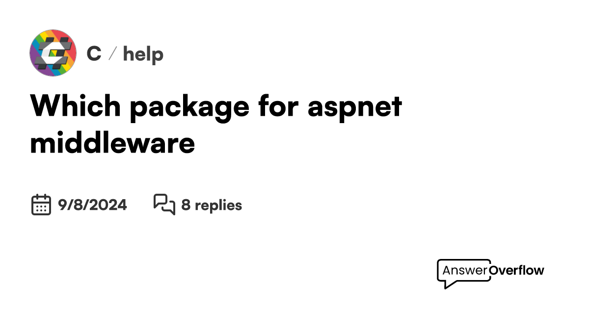 Which package for asp.net middleware - C#