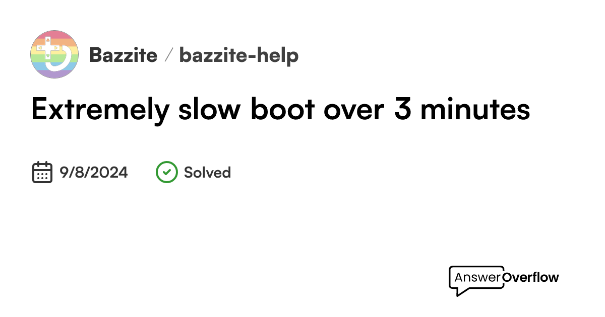 Extremely slow boot (over 3 minutes) - Universal Blue