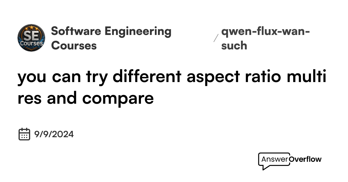 you can try different aspect ratio multi res and compare - Software ...