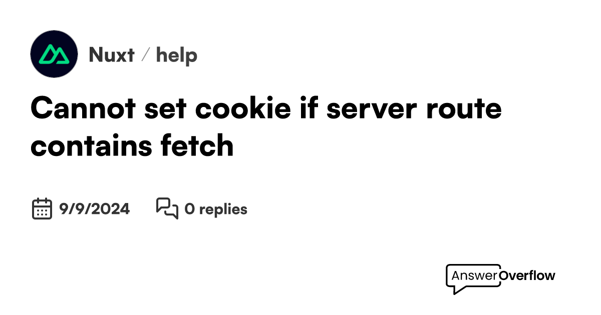 Cannot set cookie if server route contains $fetch - Nuxt