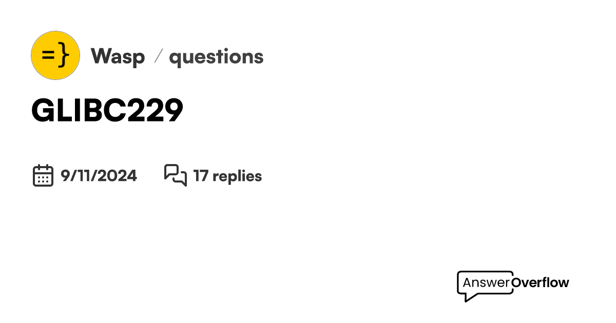 GLIBC_2.29 - Wasp