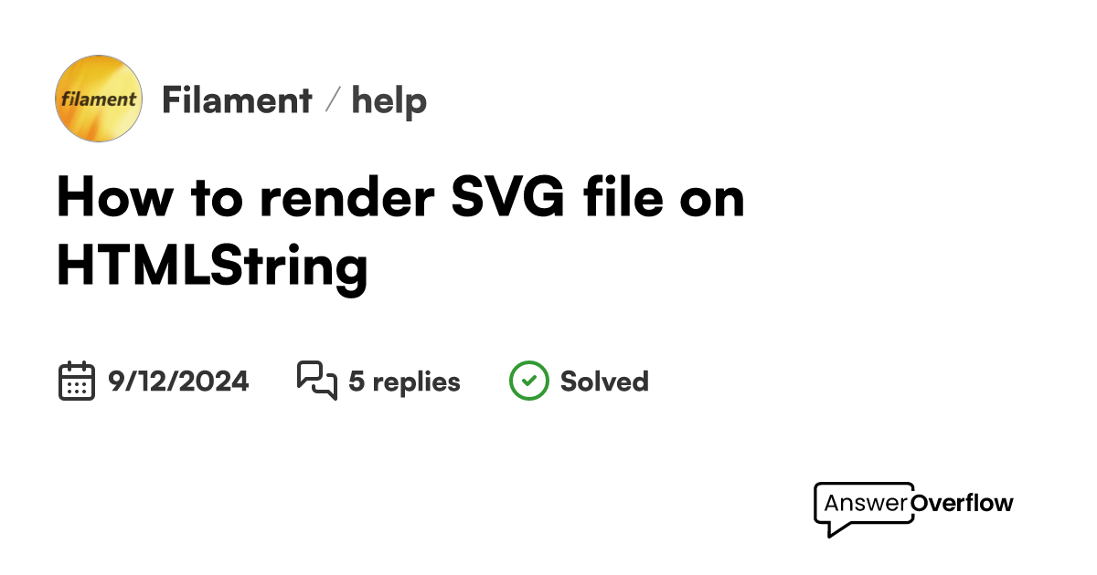 How to render SVG file on HTMLString - Filament