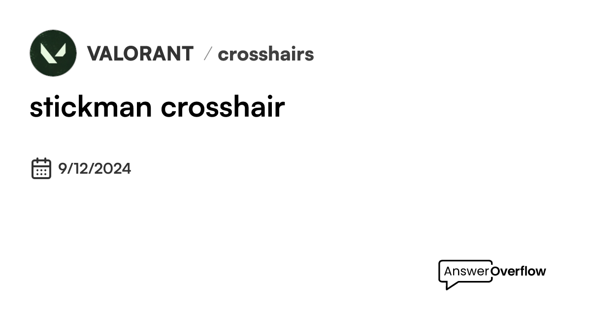 stickman crosshair - VALORANT
