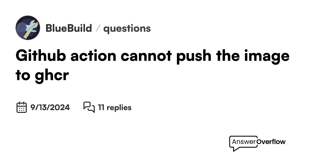 Github action cannot push the image to ghcr - BlueBuild