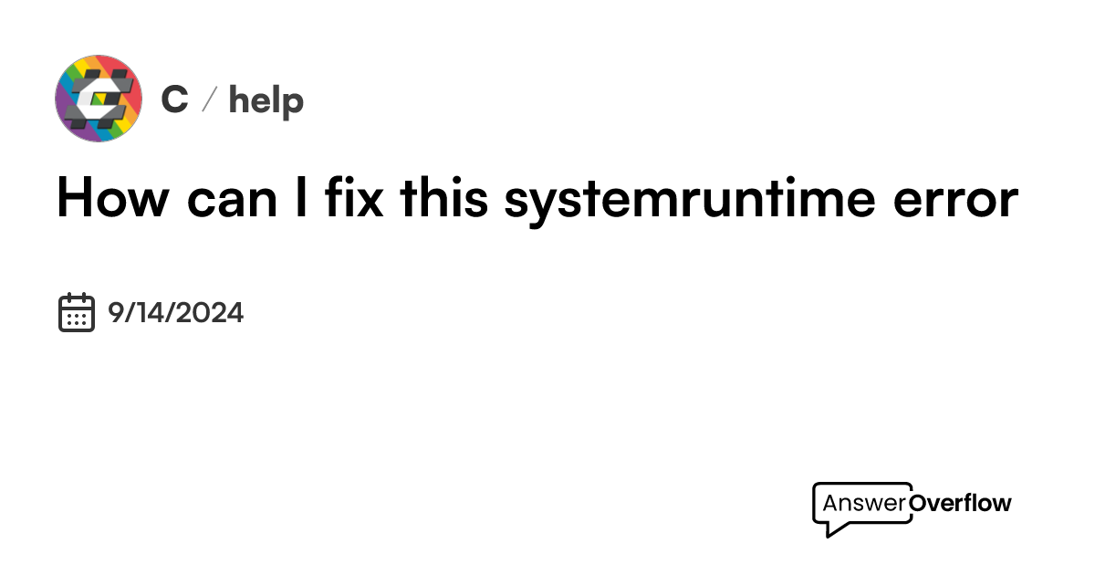 How can I fix this system.runtime error? - C#