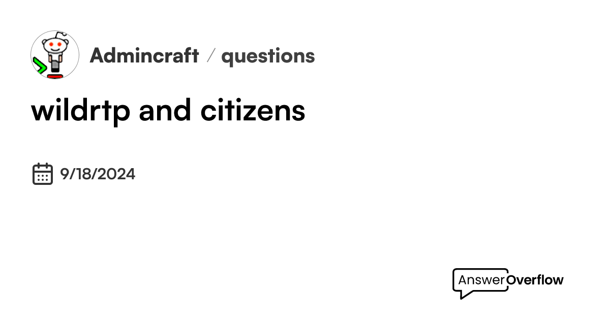 wildrtp and citizens - Admincraft