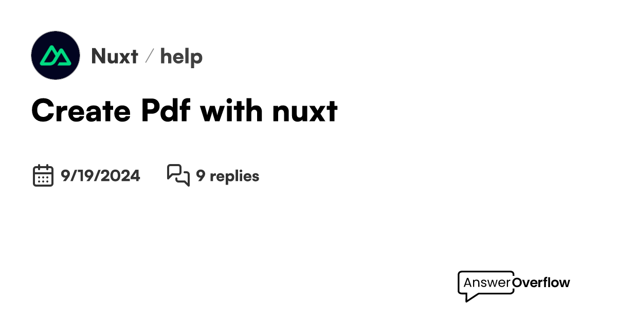 Create Pdf with nuxt - Nuxt